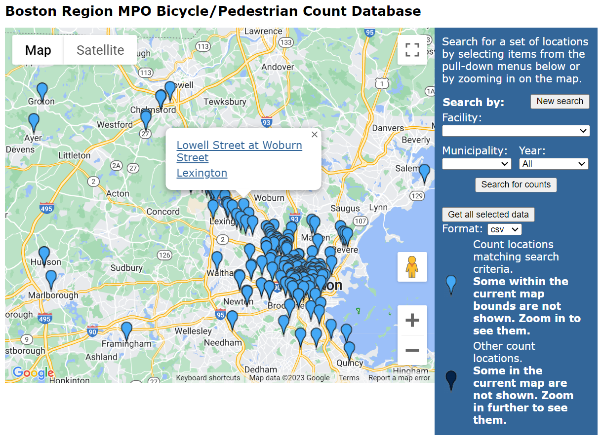 Bicycle and Pedestrian Count Data Application Update