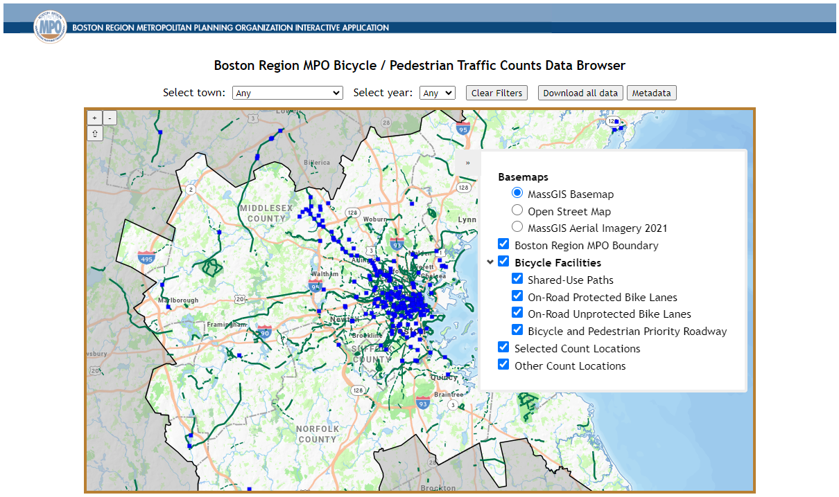 Bicycle and Pedestrian Count Data Application Update